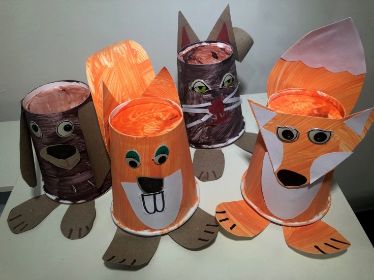 Paper Cup Animals – easy crafts with children – Mini Moo Life